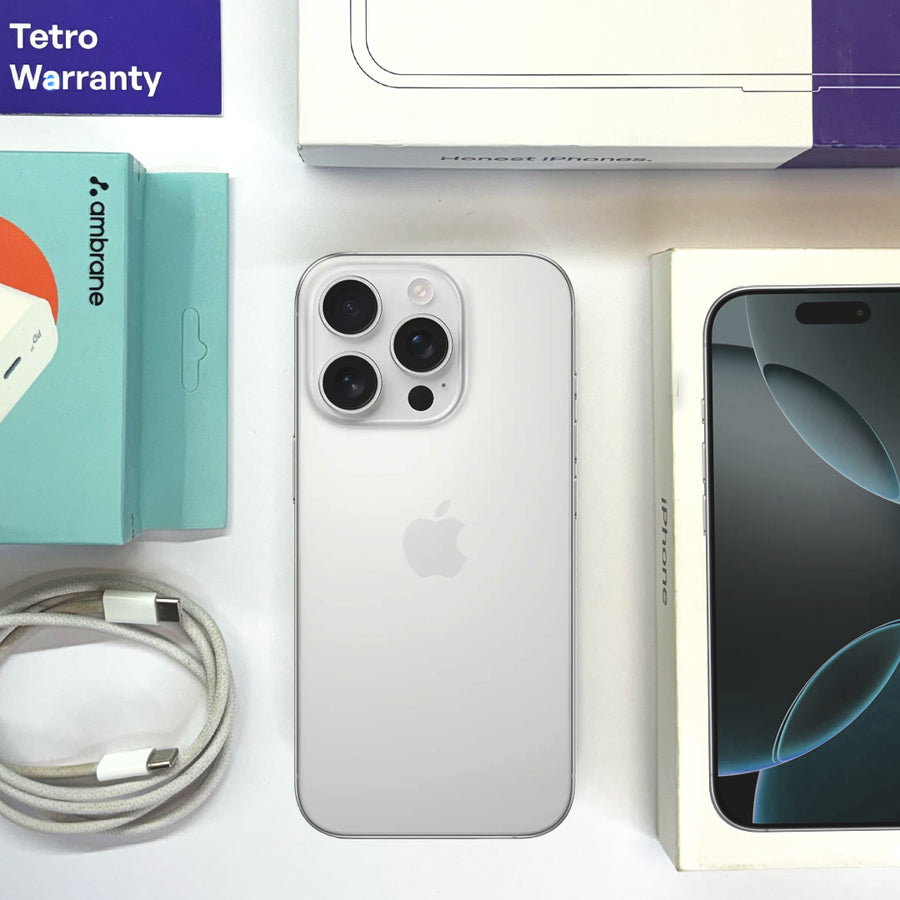 iPhone 16 Pro (White Titanium, Pre-loved) with Warranty – Tetro